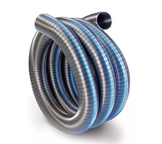 STAINLESS STEEL FLEXIBLE Flue Liner Single Skin Chimney Pipe Stove Gas ...