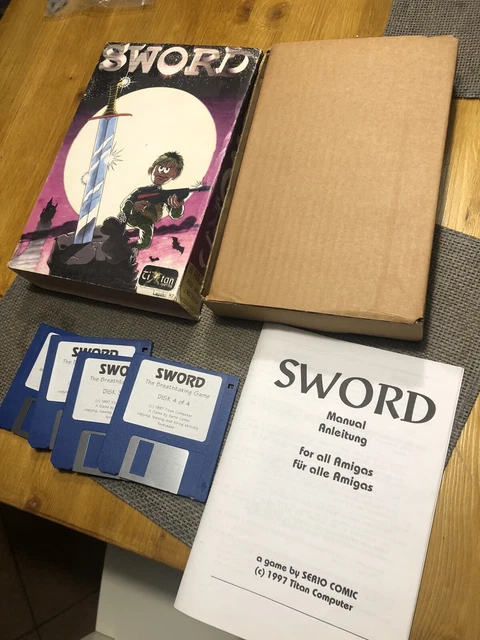 SWORD COMMODORE AMIGA Titan Game vintage “RARO & COMPLETO" EUR 499,00 ...