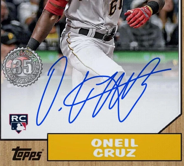2022 1987 TOPPS Baseball Rookie Autografo - CARTA DIGITALE FIRMA ONEIL ...