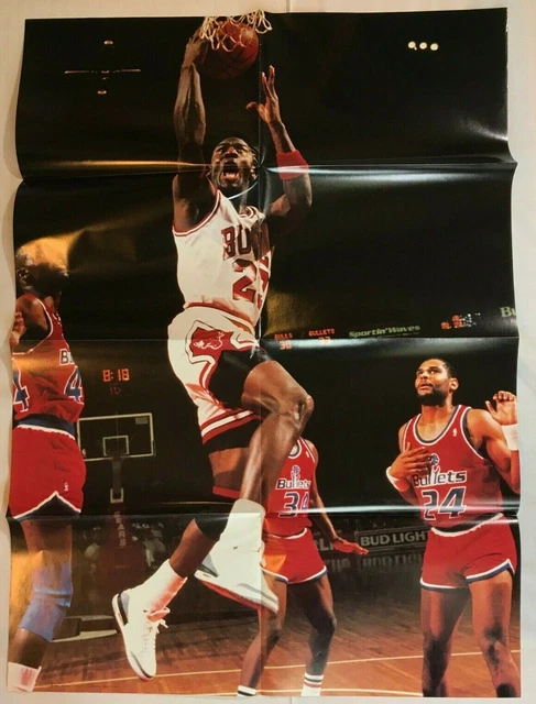 MICHAEL JORDAN STORY Hoop Magazine Japan 1993 w / Poster NBA Chicago ...