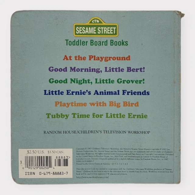 VINTAGE TUBBY TIME for Little Ernie (Sesame Street) - 1987 Hardcover ...