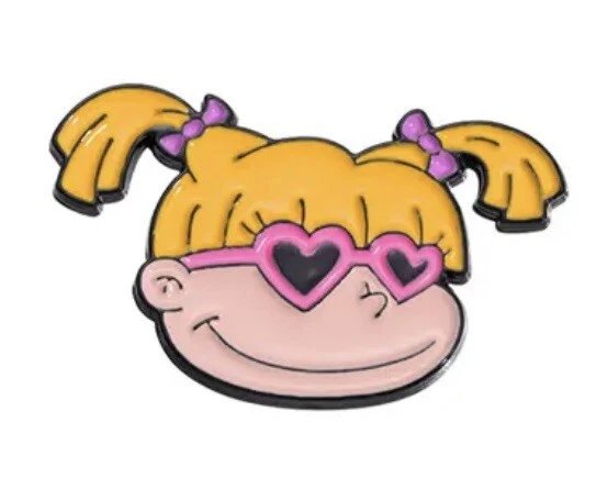 NICKELODEON CARTOONS RUGRATS ENAMEL PIN Angelica Pickles Heart glasse ...