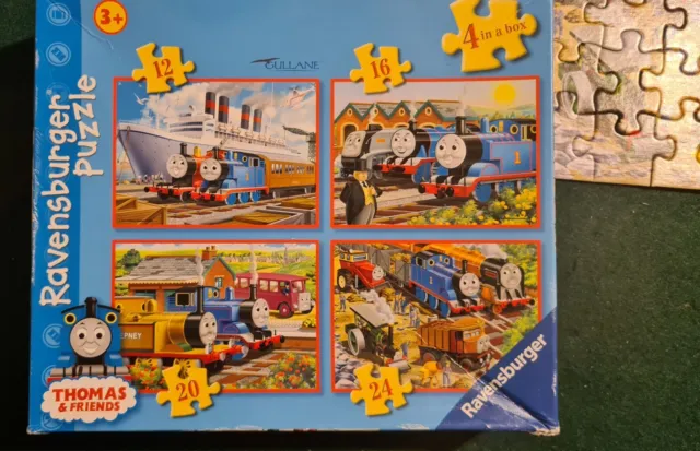 RAVENSBURGER THOMAS AND Friends 4 In Box Puzzles - Jigsaw 12 16 20 24pc ...