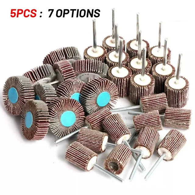 FLAP WHEEL DISC for Deburring and Blending Surfaces 6mm Shank Assorted ...