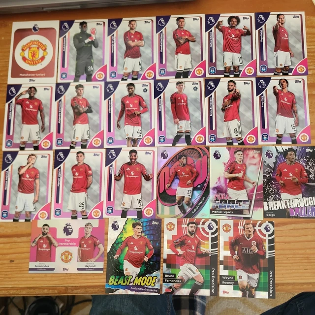 TOPPS PREMIER LEAGUE 2025/26 Manchester United Team Base Set £5.43 ...