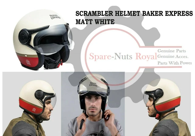 ROYAL ENFIELD SCRAMBLER "HELMET" Baker Express "Matt White" EUR 116,36 ...