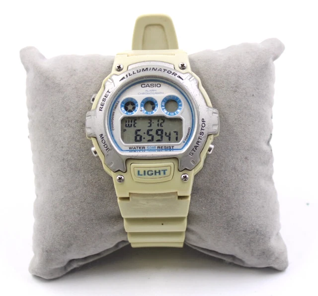 CASIO W-214H ILLUMINATOR Alarm Chronograph Digital Quartz Wristwatch ...