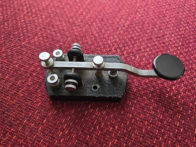 VINTAGE SPEED X Morse Code Telegraph Key With Metal Base. Nice ...