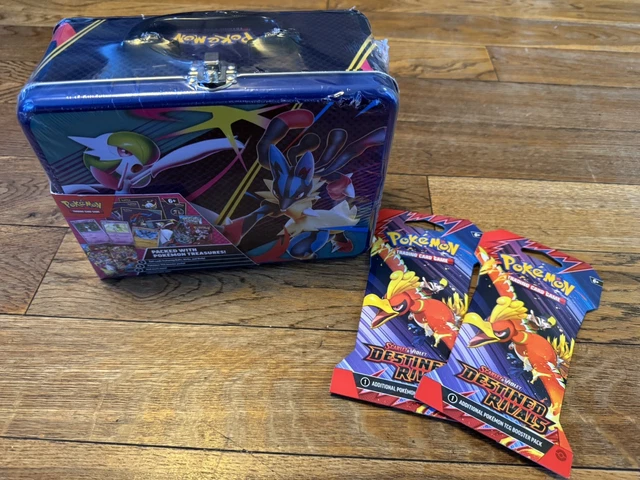POKÉMON TCG: FALL 2025 Collector Treasure Chest Tin + (2) Extra Booster ...