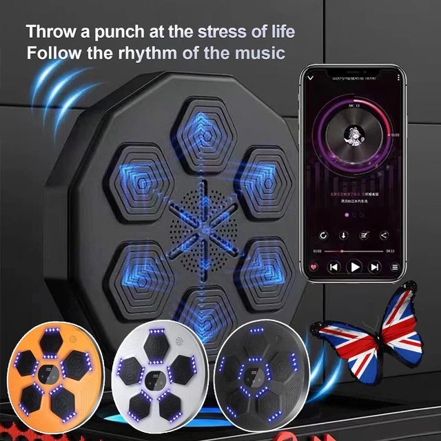 BLUETOOTH PUNCHING PAD Smart Music Boxing Machine Reaction Training ...
