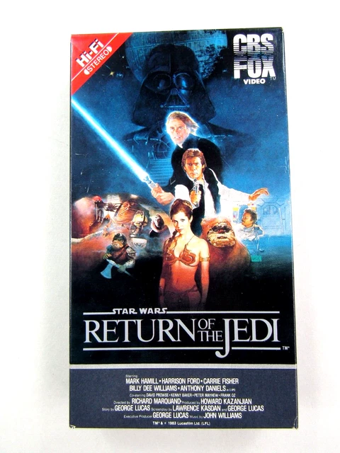 STAR WARS RETURN of the Jedi VHS CBS Fox Video SciFi Red Label Video Tape 1986 £15.99 - PicClick UK