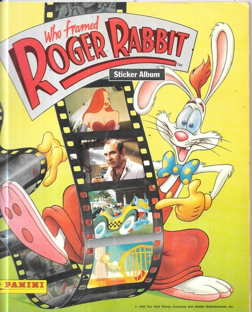 VINTAGE WHO FRAMED Roger Rabbit sticker album completed from 1988 £2.20 ...