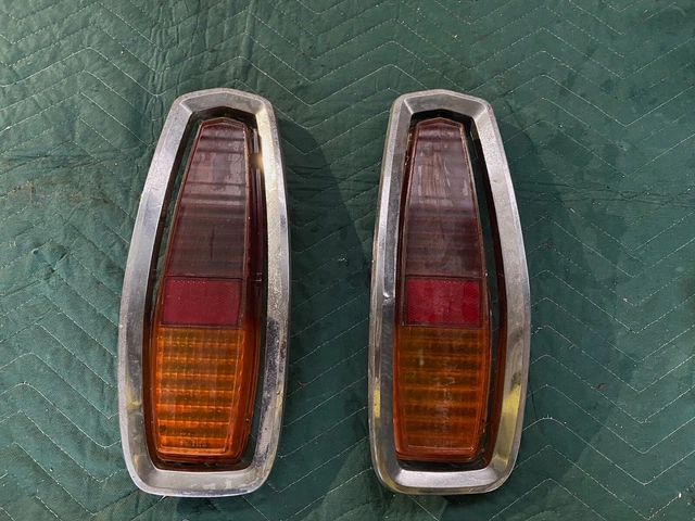 HOLDEN HQ HJ HX HZ Ute Panel Van Tail Lights & Surrounds PAIR Genuine ...