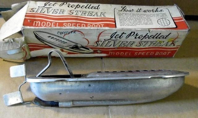 VINTAGE JET PROPELLED SILVER STREAK model speed boat £26.63 - PicClick UK