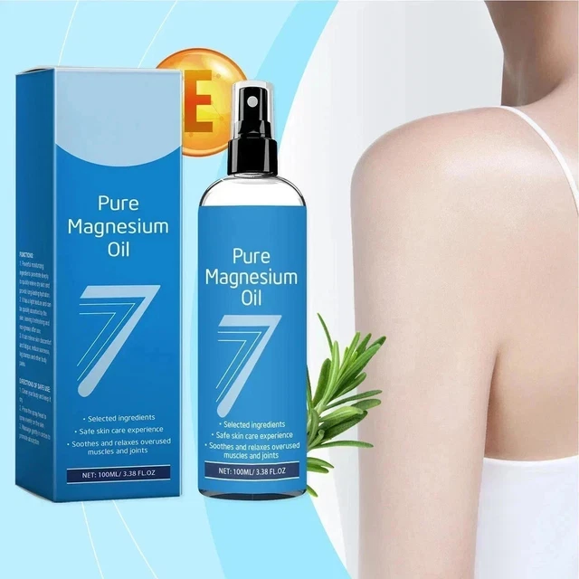 100ML PURE MAGNESIUM Oil Spray Muscles & Joints Natural Skin Care ...