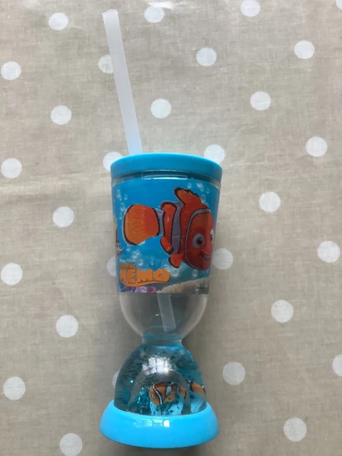 DISNEY STORE FINDING Nemo Plastic Water Globe Drinking Cup Goblet Blue ...