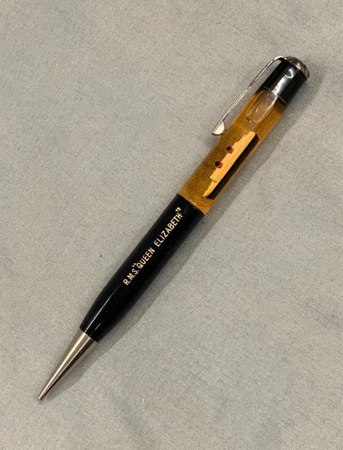 VTG 1950S RMS Queen Elizabeth Floating Ship Mechanical PENCIL Cunard ...
