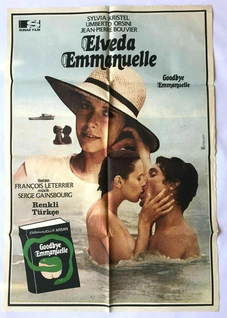 GOODBYE EMMANUELLE ORIGINAL Turkish Movie Poster 1970s X Rated SYLVIA KRISTEL £28.91 - PicClick UK
