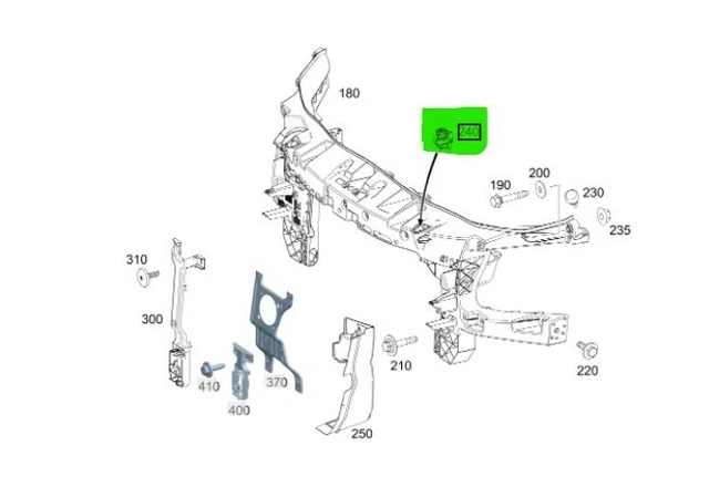 GENUINE MERCEDES-BENZ 907 / W447 Engine Hood Buffer Stop A0009989640 £8 ...