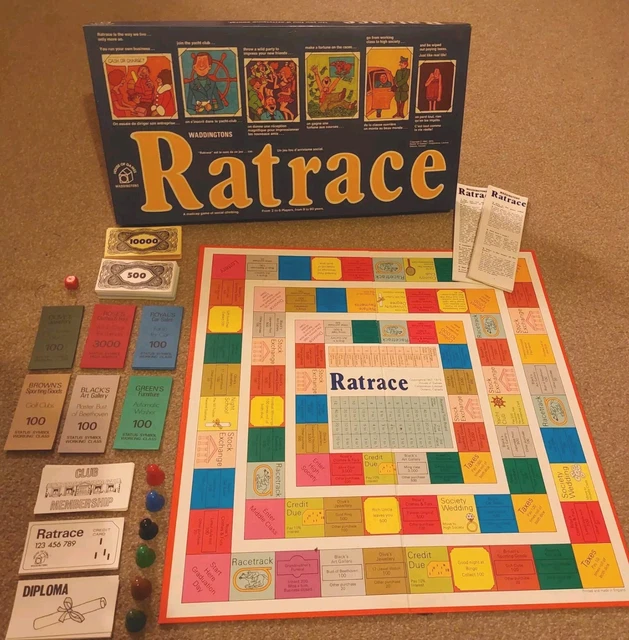 RATRACE BOARD GAME 1973 Blue Box EdItion,Waddingtons,Complete,Exc Cond ...