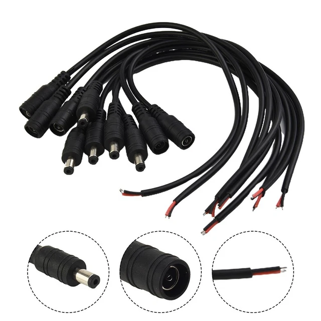 12V DC POWER Female Connector Cable Plug Wire Connector Cable LED CCTV ...