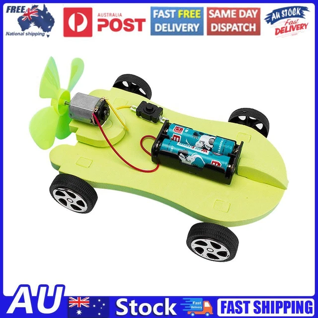 DIY WIND POWER Car Assembly Model Kit Kids Physical Science Experiments ...