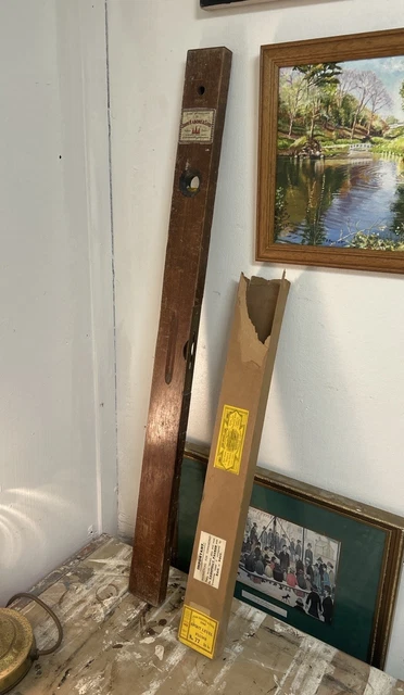 VINTAGE JOHN RABONE & Sons Spirit Level & Plumb No.77 36” with Box ...