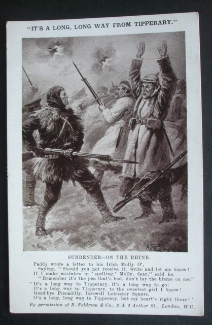 A PEARSE WW1 P/C Long Way To Tipperary German Soldiers Surrender On ...