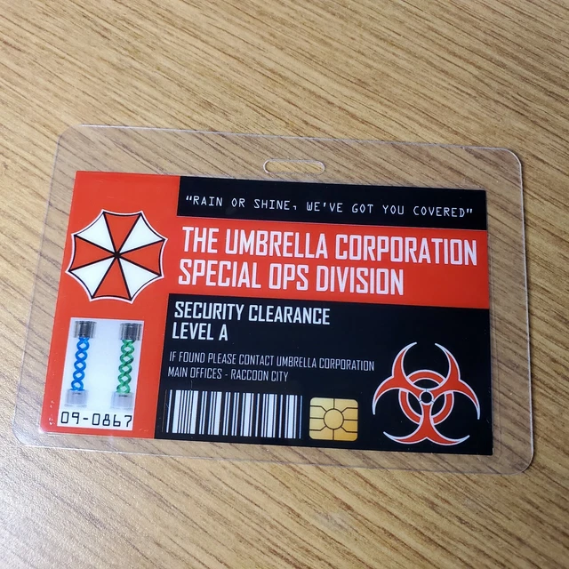 RESIDENT EVIL ID Badge-Umbrella Corporation Special Ops Division ...