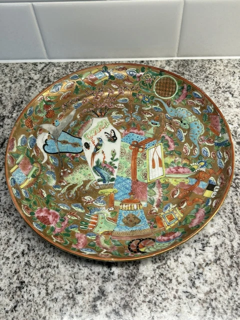 CHINESE EXPORT PORCELAIN ROSE CANTON TAOIST SYMBOLS c.1840-60 £120.51 ...