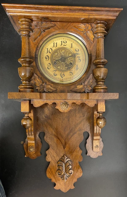 ANTIQUE 19C. GERMAN Carl Werner Mahogany Free Swinger Striking Wall ...