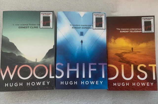 HUGH HOWEY SIGNED Silo Trilogy Collection Set Bundle 3 Books Wool Shift ...