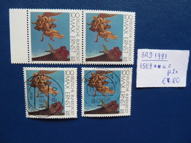 FRG 1991, 100TH birthday of Max Ernst, Michel 1569, ** and o - 2 x each ...