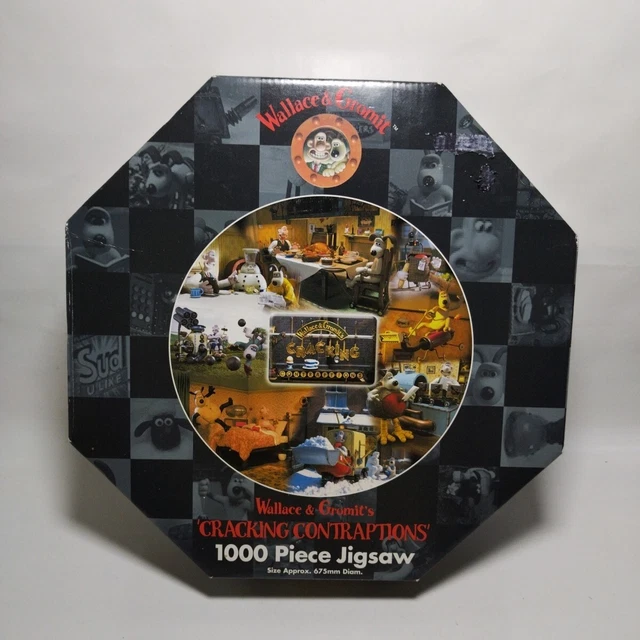 RAVENSBURGER WALLACE & Gromit Cracking Contraptions 1000 Piece Jigsaw ...