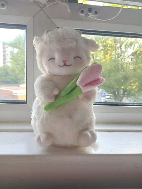 MINISO PLUSH LAMB Holding Tulip Beautiful Kawaii Stuffed Animal BNWT £7.49 - PicClick UK
