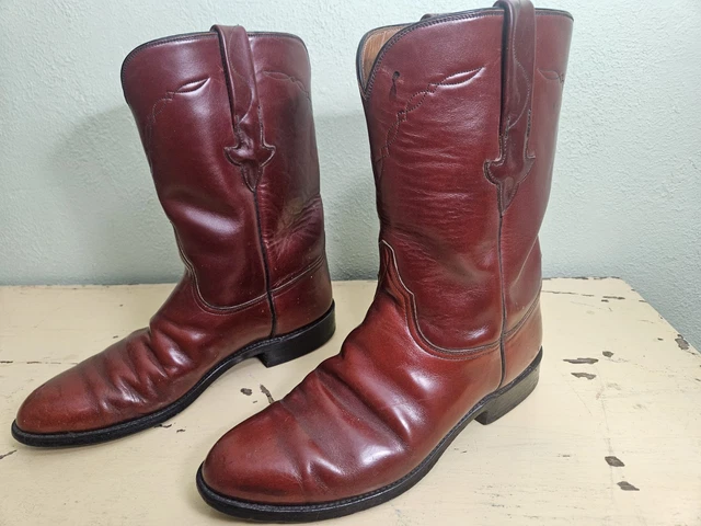 VINTAGE LUCCHESE KENNEDY ROPER - BOOT MENS 9 D WESTERN BOOTS- L8195R £ ...