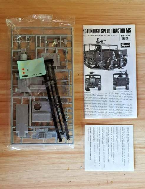 HASEGAWA MB-023 M5 HIGH SPEED TRACTOR 1975 VINTAGE 1/72 Model Kit £7.99 ...