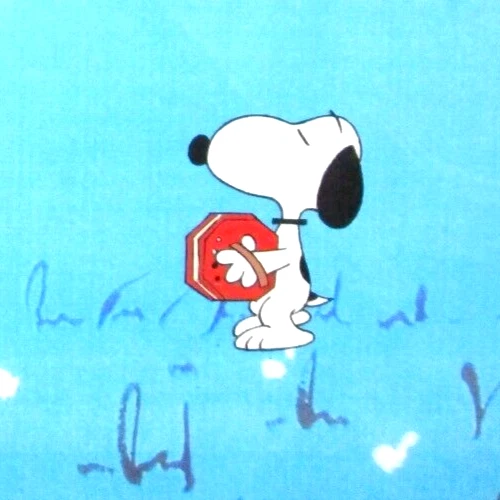 SNOOPY PEANUTS CHARLES SCHULZ ORIGINAL PRODUCTION CEL snoopy dog accordion £342.03 - PicClick UK