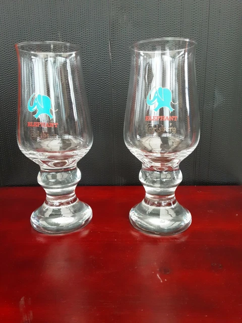 2 VERRES DE bière éléphant 50 cl(l inscription éléphant avec défaut d impression EUR 5,00 ...