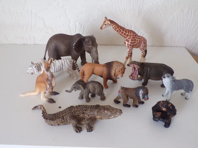 SCHLEICH BUNDLE/COLLECTION OF 11 Wild/Zoo/Safari Animals £15.00 ...