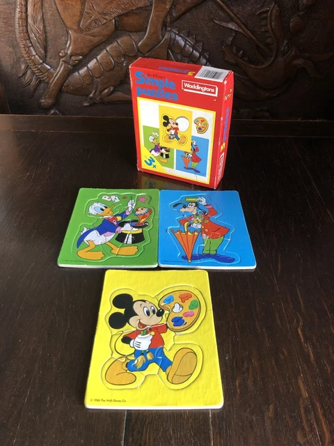 VINTAGE WALT DISNEY Jigsaw Puzzle Mickey Mouse, Donald Duck & Goofy ...