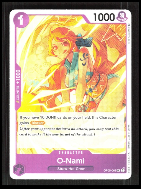 ONE PIECE O-NAMI OP05-062 Awakening of the New Era TCG CB-1-4-C-10 EUR ...