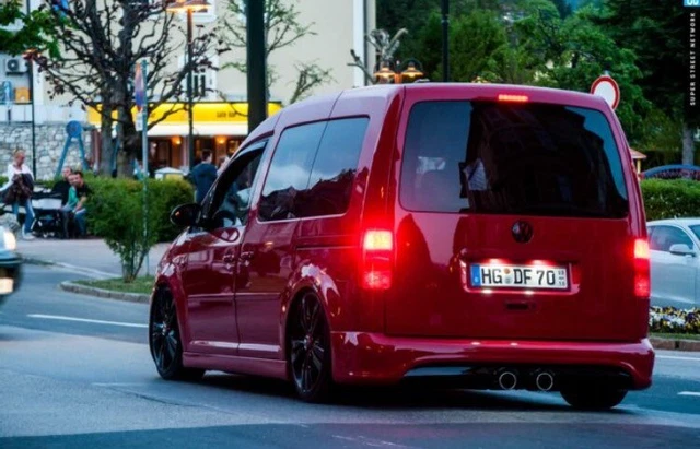 VW CADDY REAR Bumper r32 Style Rear Splitter lip conversion 2003-2015 ...