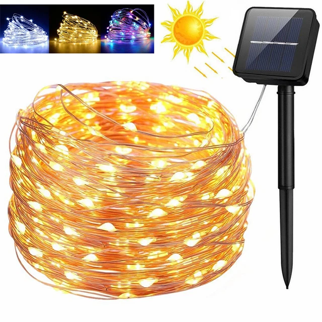 200 LED SOLAR Power Fairy Light String Lamp Party Wedding Garden ...