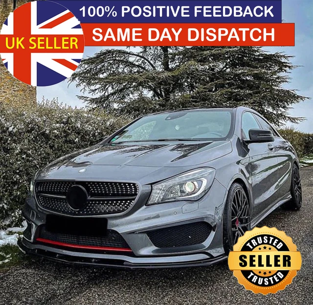 MERCEDES BENZ CLA C117 W117 Front Splitter 2013-2015 Gloss Black £75.00 ...