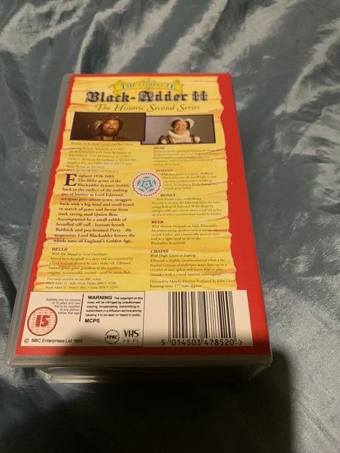 BLACKADDER II - Series 2 VHS Cassette Tape Boxset Rowan Atkinson £4.25 ...