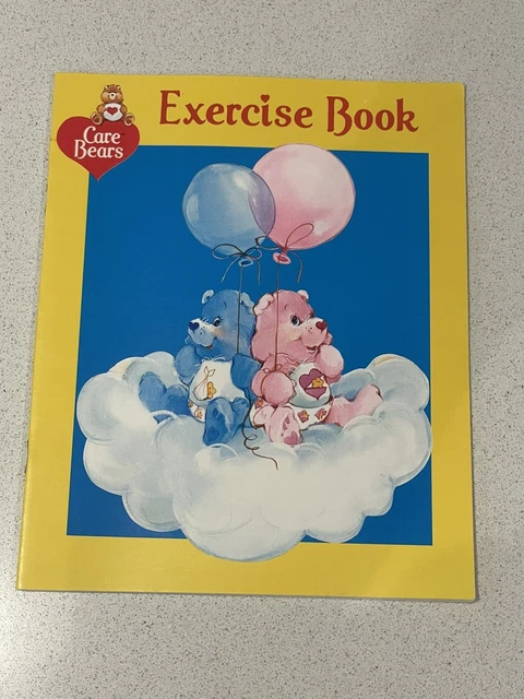 CARE BEARS EXERCISE Book Baby Tugs & Baby Hugs Unused Rare 1986 G1 ...