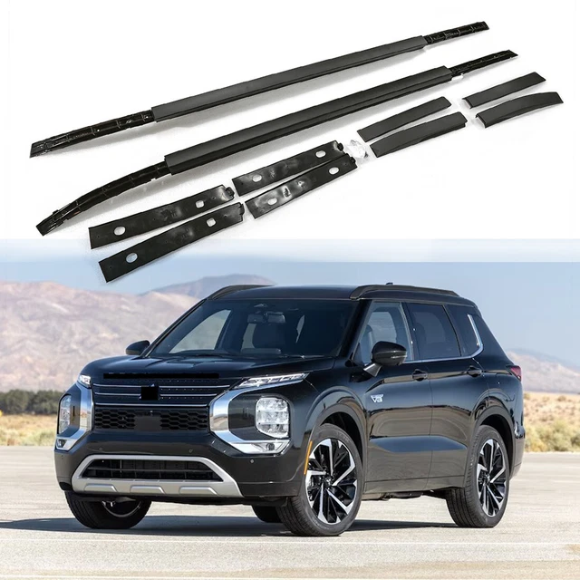 BLACK ROOF RACK fits for Mitsubishi Outlander 2022-2024 Aluminum Cargo ...