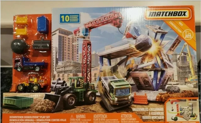 MATCHBOX DOWNTOWN DEMOLITION Playset - MBX Construction - *** New ...