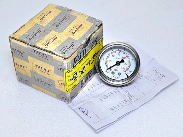 MICRO PRE TEMP 50S-Wp-B64-Bcdm Pressure Gauge 0-150 Psi $130.51 ...